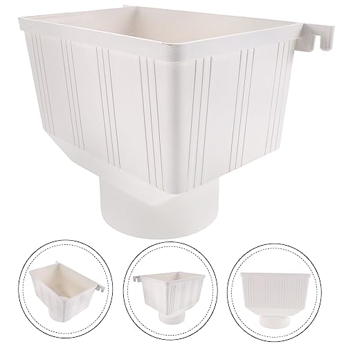 Eaves Rainwater PVC Drain Pipe Fittings Funnel Water Rain Bucket Gutter ...