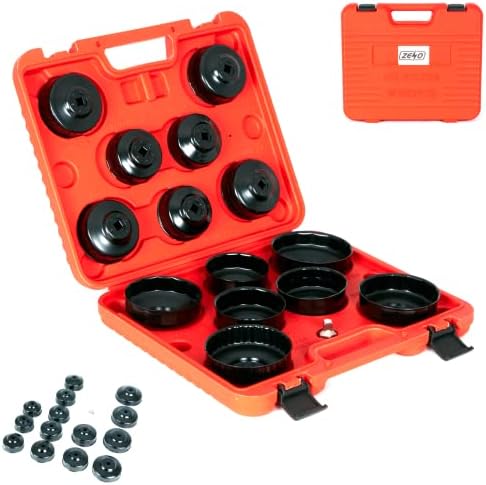 ZENO Cup Type Oil Filter Wrench - 16 PCS | Universal Aluminium Alloy ...