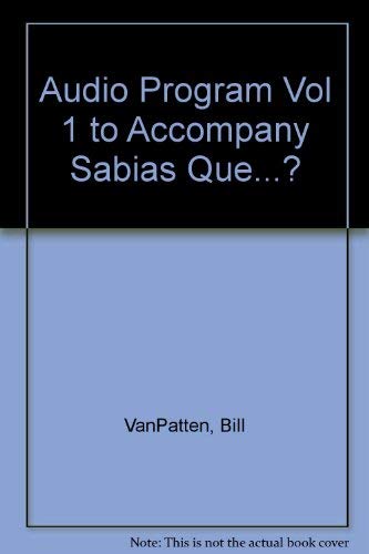 Amazon.com: Sabías Que...?: 1: 9780073289182: VanPatten, Bill, Lee ...