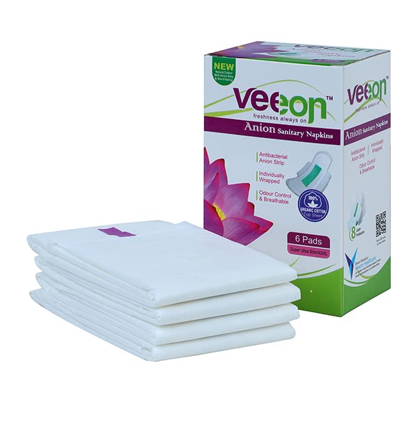 Buy Veeon Anion Sanitary Napkin Ultra Slim 6 Pads XXXL (VASN-06) Online ...