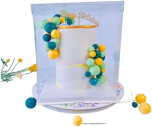 Amazon.com: Square Clear Cake Box - Transparent Cake Boxes with Ribbon ...