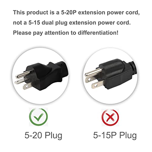 Snapklik.com : Nema 5-20P Power Extension Cord, UL CUL Listed Heavy ...