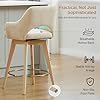 Amazon.com: Zesthouse Swivel Counter Stools Set of 2, Raw Wood Tone ...