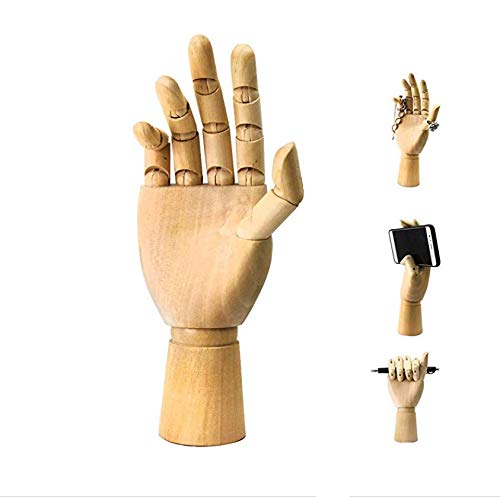 Snapklik.com : Wooden Mannequin Hand - 10 Inch Flexible Fingers ...
