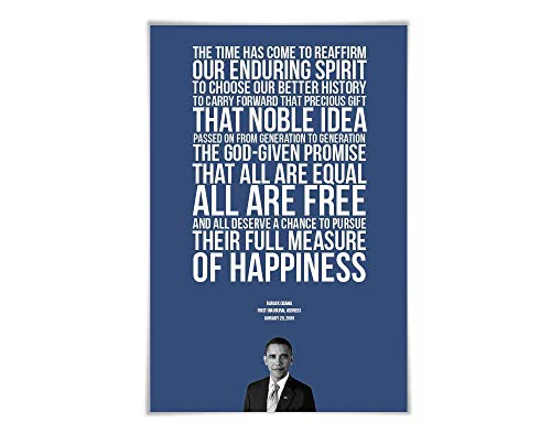Amazon.com: Barack Obama 2009 Inauguration Speech Art Print. 60 Colours ...