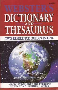 Webster's Dictionary and Thesaurus: Easy-to-read Format (1997-05-04 ...