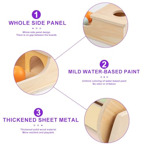 JOAASU Object Permanence Box, Montessori Ball Drop Box for 1-2 Year Old ...