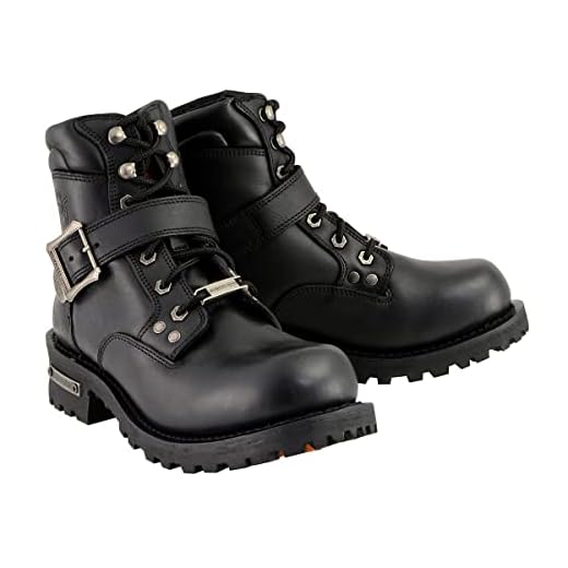 Mens Leather Motorcycle Boots & Biker Shoes