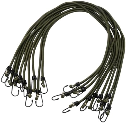 18" (45CM) Heavy Duty Bungee Cords with Hooks - 12 Pack - Multi-Purpose ...