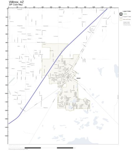ZIP Code Wall Map of Willcox, AZ ZIP Code Map Laminated: Amazon.com ...