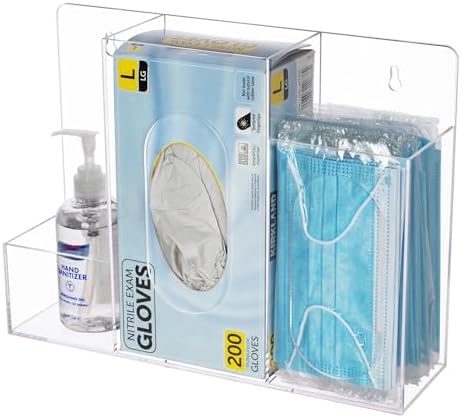 Amazon.com: Aphbrada Acrylic Mask Dispenser & Hand Sanitizer Holder ...