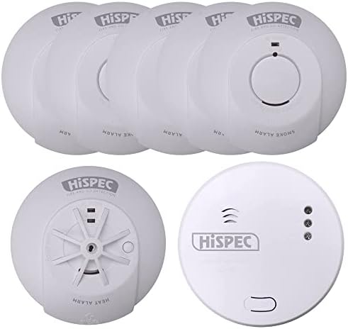 HiSPEC Mains Powered Smoke Alarms Heat Detectors and CO Detectors Fire ...