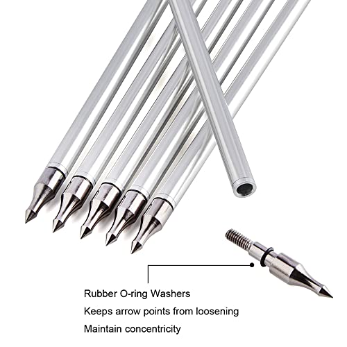 SHARROW Archery Aluminum Arrows 30 inch Hunting Target Arrows Spine 500 ...