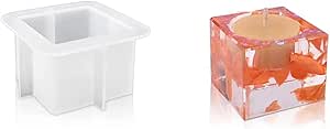 Amazon.com: Square Resin Molds, Cube Silicone Casting Molds for DIY Art ...