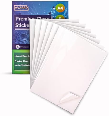 Printable Vinyl for Inkjet Printer & Laser Printer - 40 Pcs Glossy White Inkjet Printable Vinyl ...