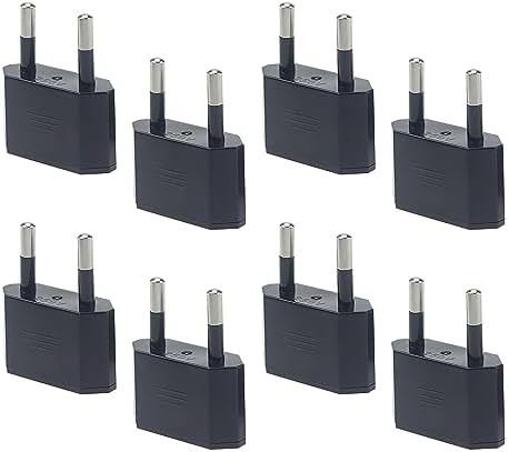 GIGIIS US to EU Plug Adapter Pack of 8 Socket Adapter 2 Pin USA to EU ...