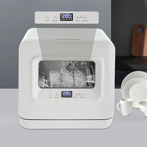 3-in-1 Portable Dishwasher Mini White Kitchen Countertop Compact ...