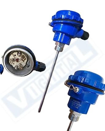 VIGITAL -RTD (PT100-SIMPLEX) HEAD TYPE SENSOR WITH 6MM DIA, With 1/2 ...