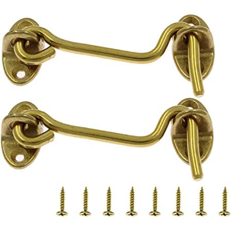 Cabin Hook *Hook 2 Pack 4 inch Privacy Hook and Eye Latch Solid Thick ...