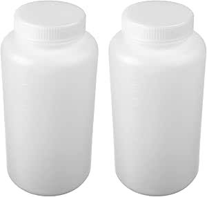 5pcs 33.82oz/1000ml Plastic Bottles,Lab Cylindrical Chemical Reagent ...