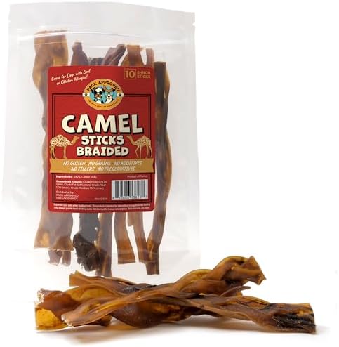 Amazon.com : Pack Approved 6" Braided Camel Sticks - Long Lasting Dog ...