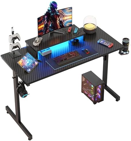 Katolang Gaming Desk,Computer Table,100 x 60 cm Sturdy PC Workstation ...