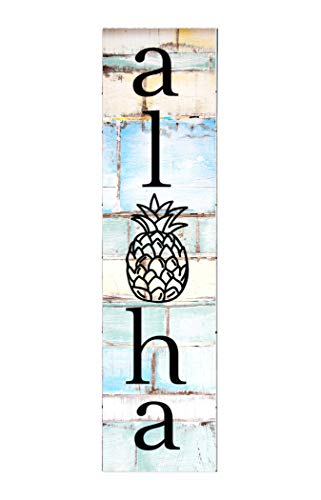 Amazon.com: 24 Inch Aloha Vertical Wood Print Sign : Home & Kitchen