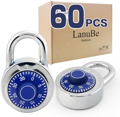 LanuBe Standard Dial Combination Lock, 2 in. Wide, with Different ...