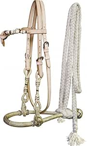 Amazon.com: Showman Light Leather Futurity Knot Rawhide Wrapped Show ...