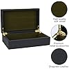 Amazon.com: XIGEXIGE Small Black Shagreen box Faux Leather Decorative ...