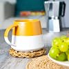 Nicola Spring Ceramic Coffee Mugs Set - 370ml - Pack of 2 Mustard ...