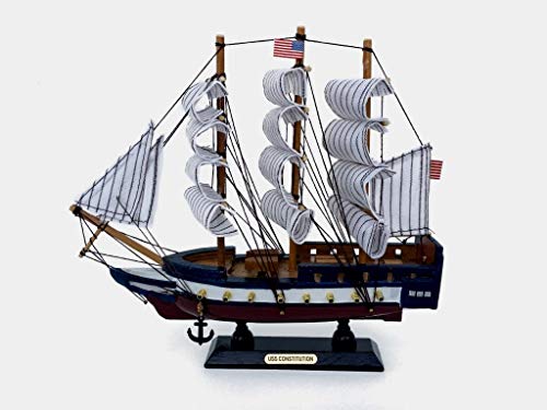 Wooden USS Constitution Scale Model Ship 10" (Brown) - Scale Model Kits ...
