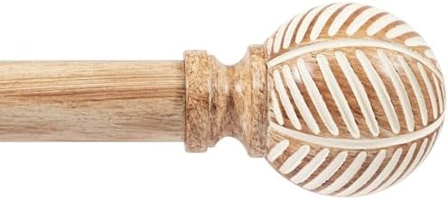 Amazon.com: Wood Curtain Rods for Windows: 1 Inch Diameter Adjustable ...