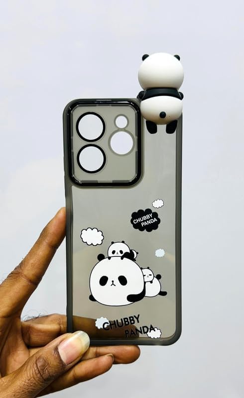 RM Cute Panda Phone Case for Tecno Spark 30C 5G, 3D Cartoon Design with ...
