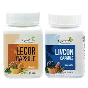 Buy Lecor & Livcon Capsule, For Vitiligo, White Patches Online at Low ...