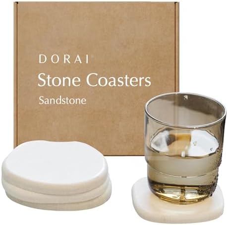 Amazon.com: CHISELED ST DF SK White Marble Coasters Raised Edges ...
