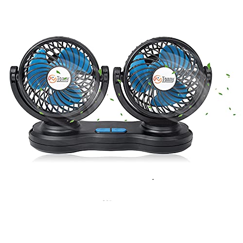 Amazon.com: 4 inch Flexible Dual Head Table Fan,Quiet Two Speed Setting ...
