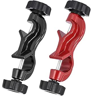 WOCEAN Adjustable Bosshead Clamp Holder red&black 2pcs, Lab Heavy Duty ...