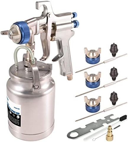 Dynastus Suction Feed 33 oz Siphon Air Spray Gun, Replaceable 3 Nozzles ...