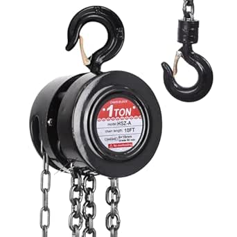 LFGUD Hand Chain Hoist, 1 Ton/2200 lbs Capacity, Heavy Duty Steel Chain ...