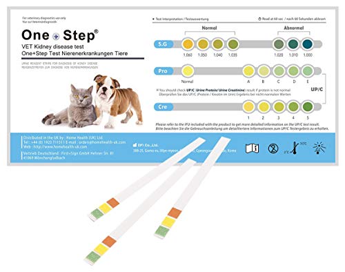 One Step Pet Vet Kidney Disease Urine Test Strips – Cats – Dogs (5 Test ...
