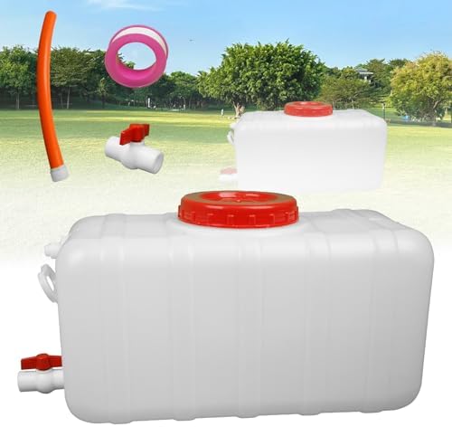 BBTEQEKN Large Plastic Water Storage Tanks with Spigot Hose, Emergency ...