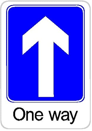 ONE WAY (arrow up) Sign All Weather Waterproof Rigid Plastic 300x210mm ...