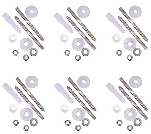 Pack of 6 Set of Rack Bolt for Wash Basin 10 mm (Thickness) x 100 mm ...
