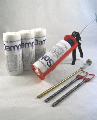 4 X 1L DAMPSOLVE Damp Proof PROOFING Injection Cream KIT (Complete with ...