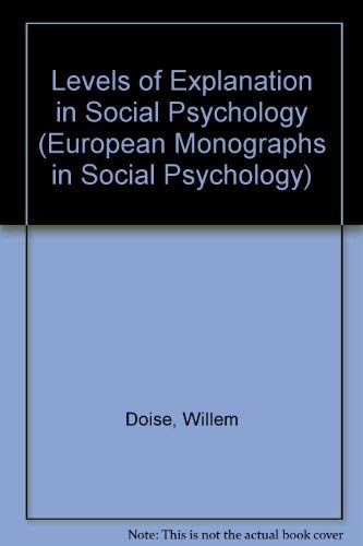 Amazon.com: Levels of Explanation in Social Psychology (European ...