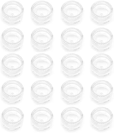 Qancekoo 12 PCS 5ml Small Clear Round Travel Sample Jar Pots Leak Proof ...