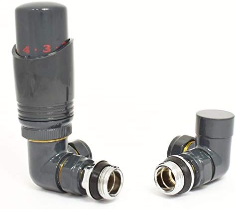 Hot Flow Chrome Cascade Corner Modern TRV Thermostatic Radiator Valve ...