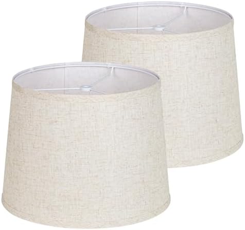 Lampshades Set of 2, 13" Top x 13" Bottom x 10" High, Drum Lamp shades ...