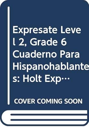 Amazon.com: ¡Exprésate!: Cuaderno Spanish Student Edition Level 1: ...
